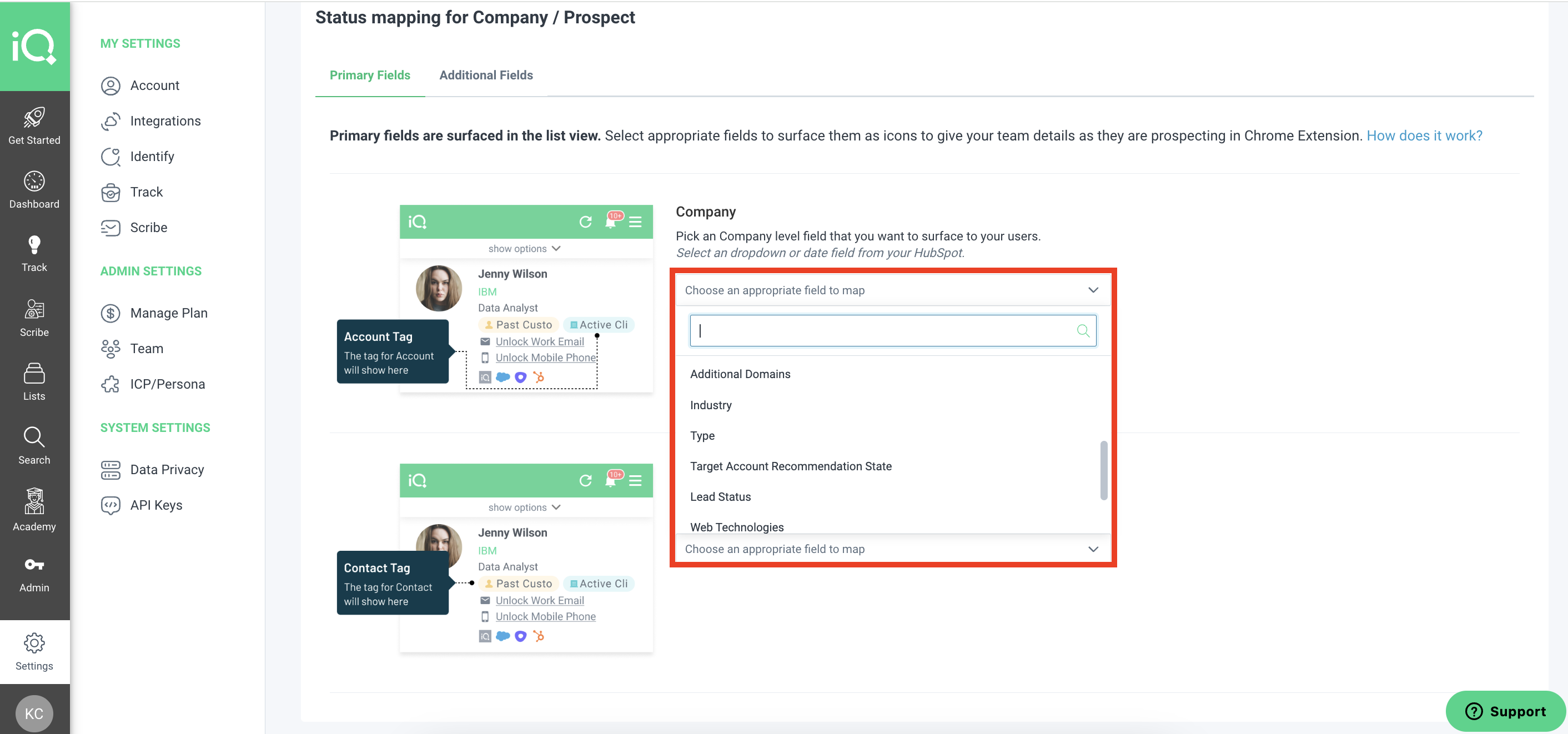 Company and Contact Status Mapping - Hubspot – LeadIQ