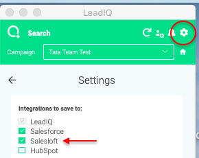 Using LeadIQ with SalesLoft – LeadIQ